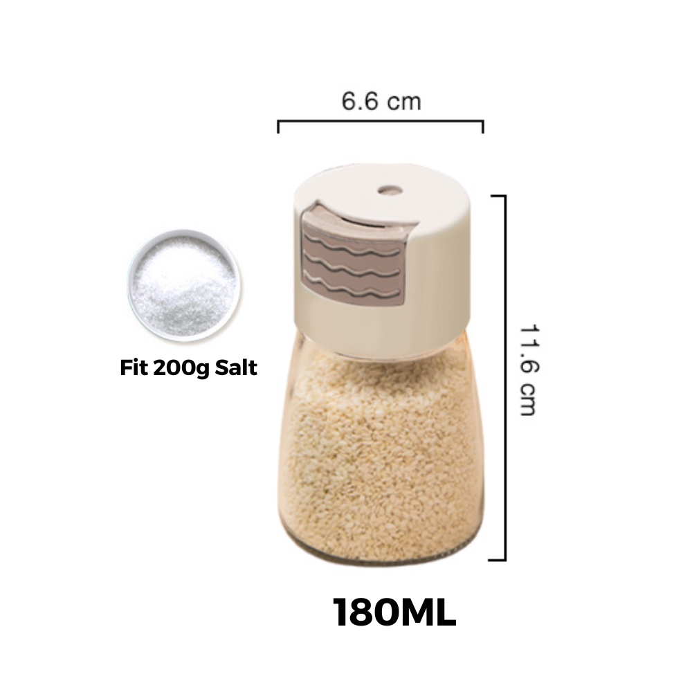 READY STOCK🇲🇾 Salt Dispenser (180ML) Salt Press Bottle 1 Press 0.5g ...