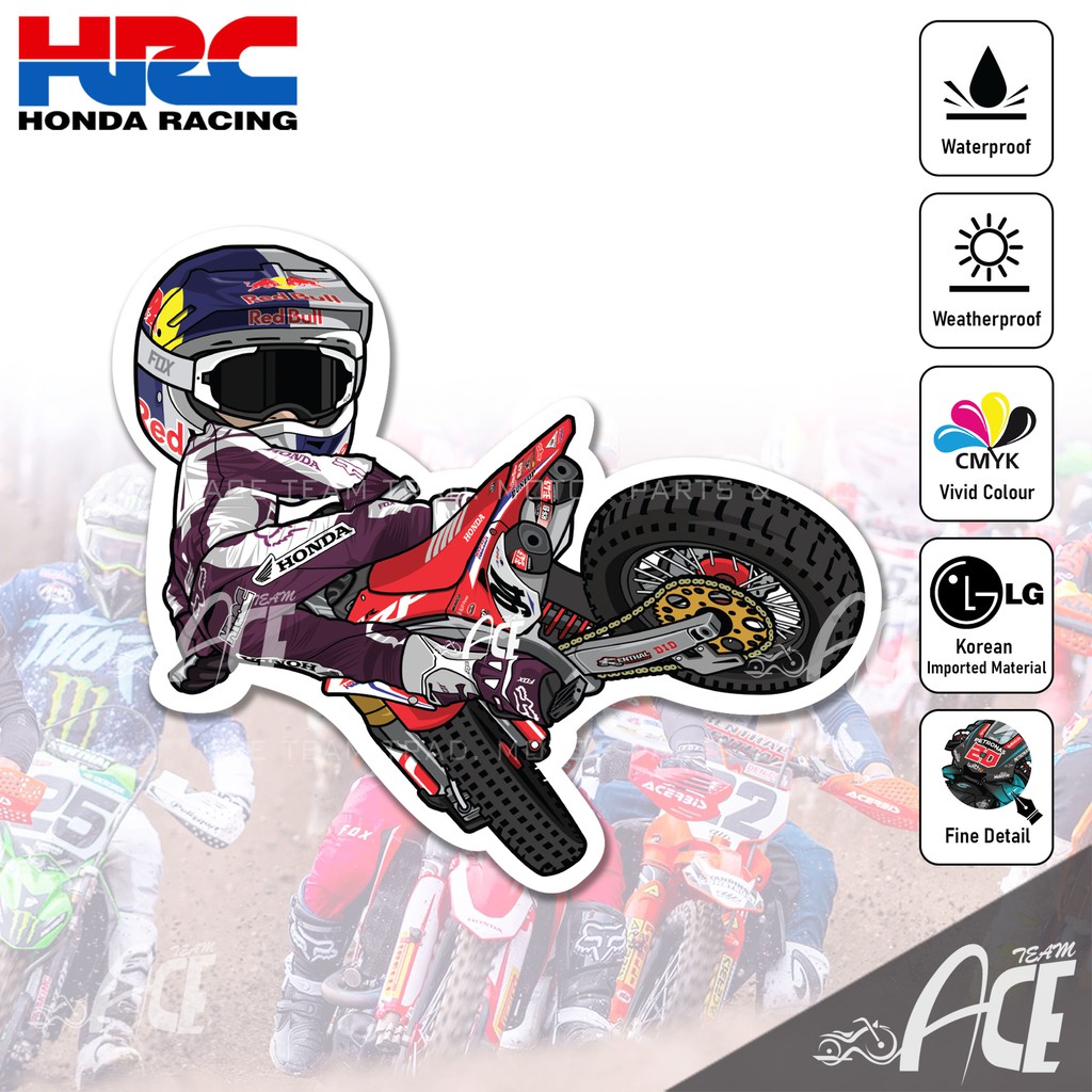 [NEW] Honda HRC Sticker Team Honda HRC Motocross Ken Roczen Honda ...