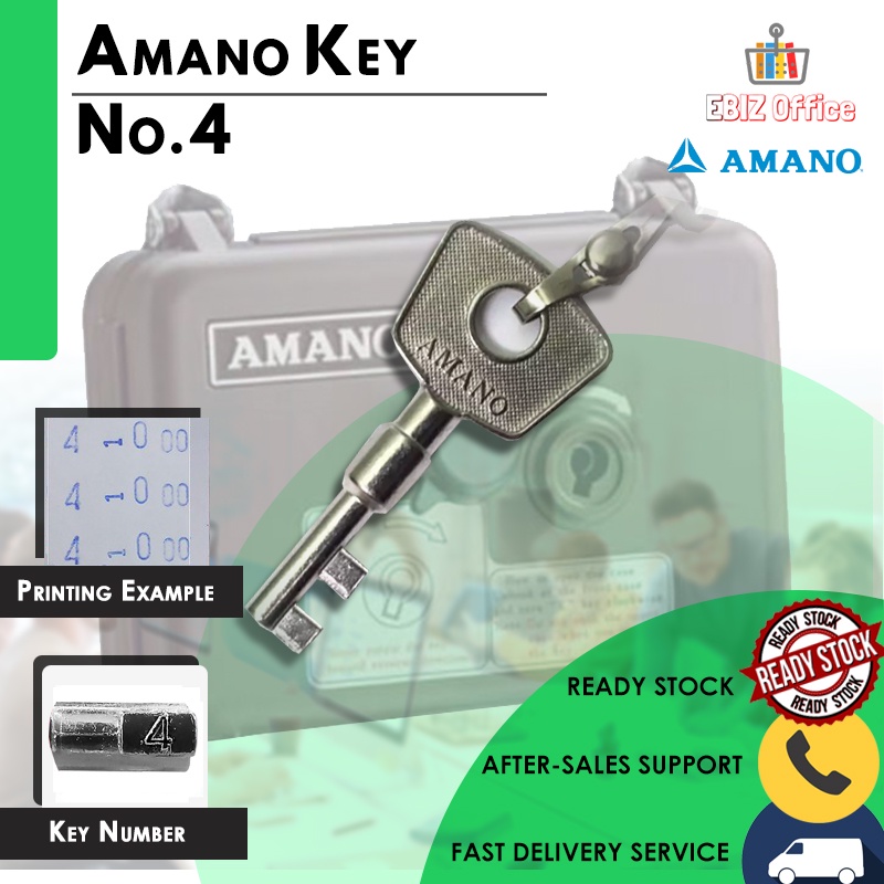 AMANO Station Keys No. 1 - No. 19 Guard Tour Key AMANO Guard Tour ...