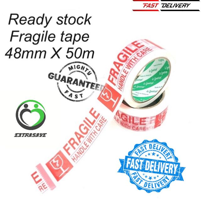 Fragile Tape @ Opp Tape @ Fragile sticker Big & Small | Shopee Malaysia