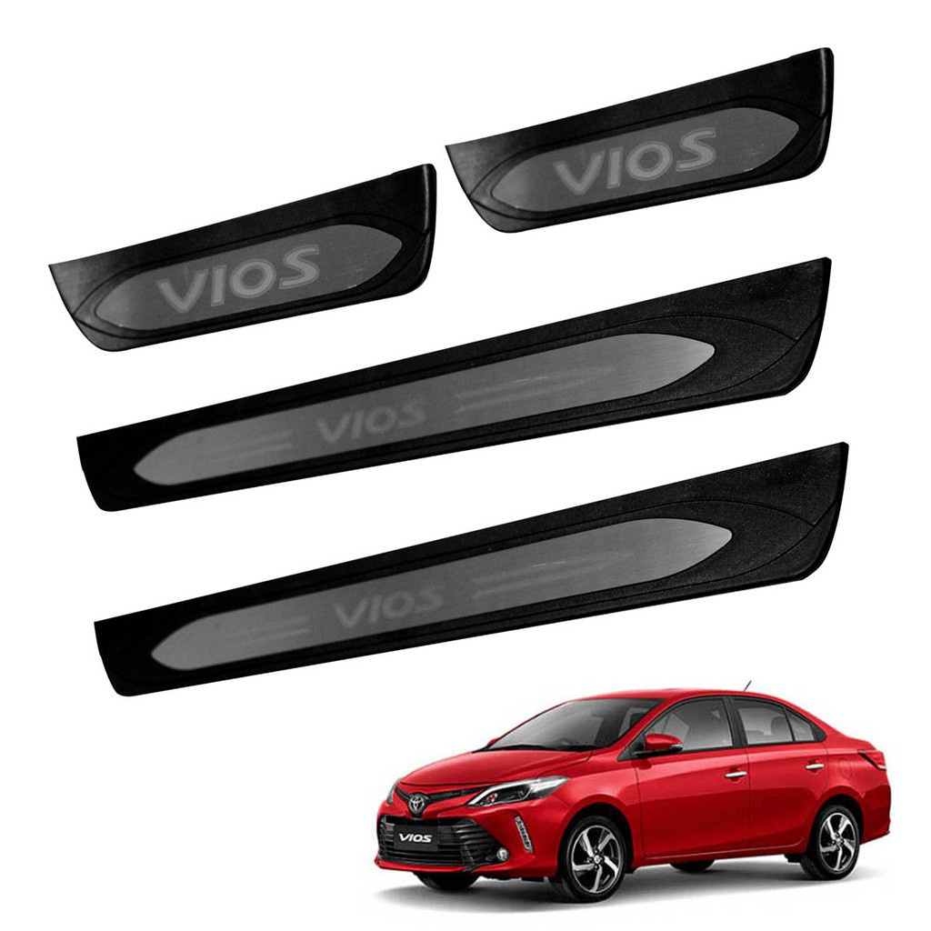 TOYOTA VIOS 2019-2023 Stainless Steel LED DOOR STEP With Blue LED ...