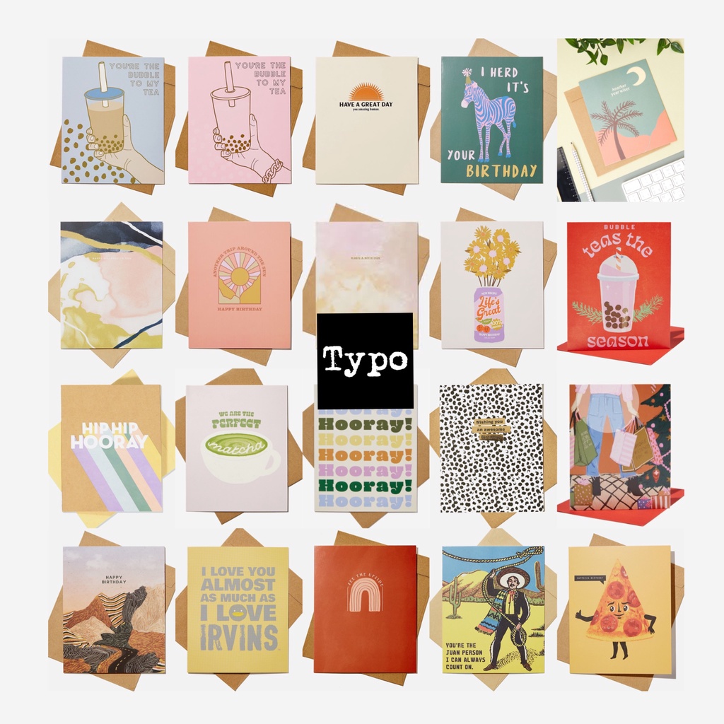 TYPO Card / Wish Card Christmas Card Birthday Card Handwritten Service ...