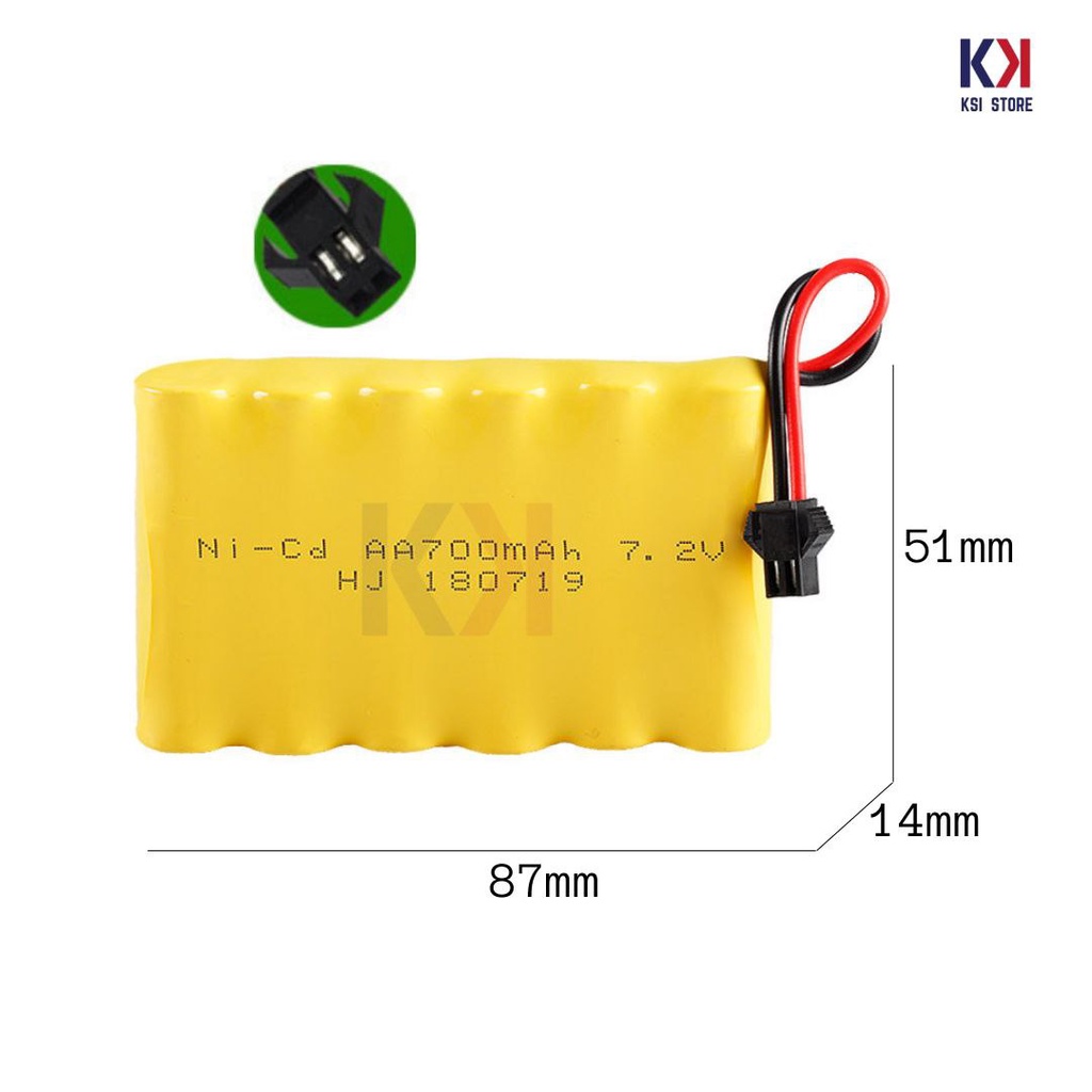 700mAh Ni-CD Rc Rechargeable Battery Bateri Kereta Kontrol 12v 9.6v 8 ...
