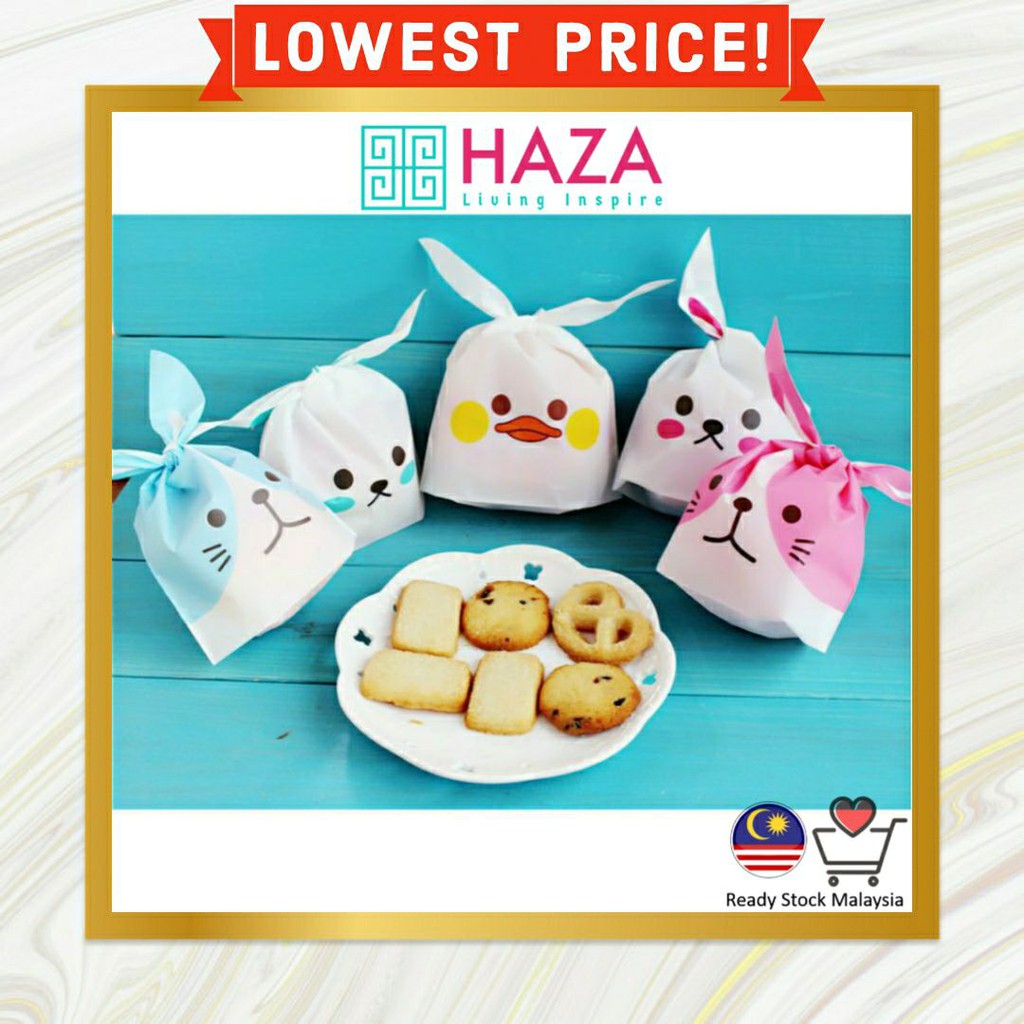🔥 READY STOCK 🔥50 pcs Bunny Plastic Cookies Plastik Bag Goodies Candy ...