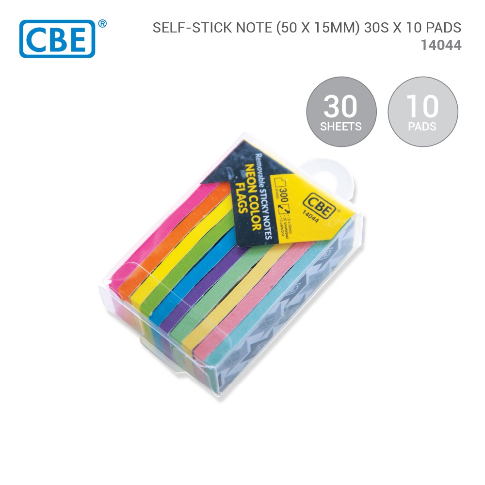 CBE 14044 Self-Stick Note 50 X 15MM | 30'S X 10 PADS | Shopee Malaysia