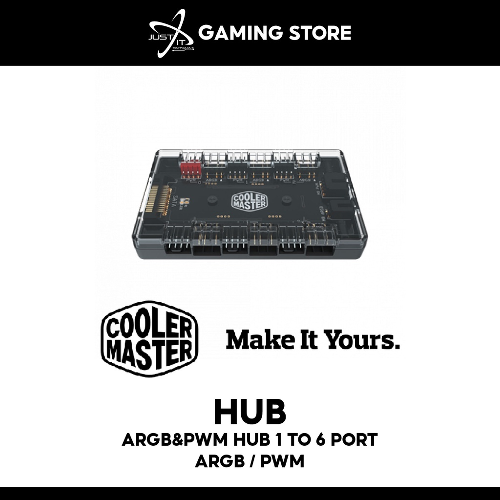 COOLER MASTER ARGB&PWM HUB 1 TO 6 PORT ( MFX-ZHHN-1NNN6-R1 ) | Shopee ...