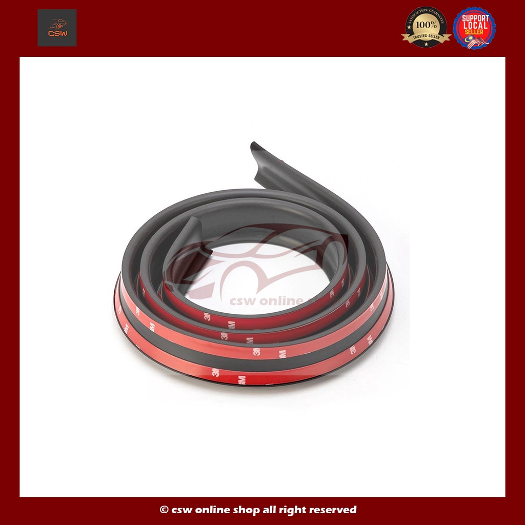 Samurai Carbon Black Car Rear Bonnet Spoiler / Deflector Print Roof Top ...