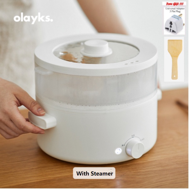 (New Version) OLAYKS Electric Cooker Multi-functional Pot Non-stick Pan Student Dormitory Home ...