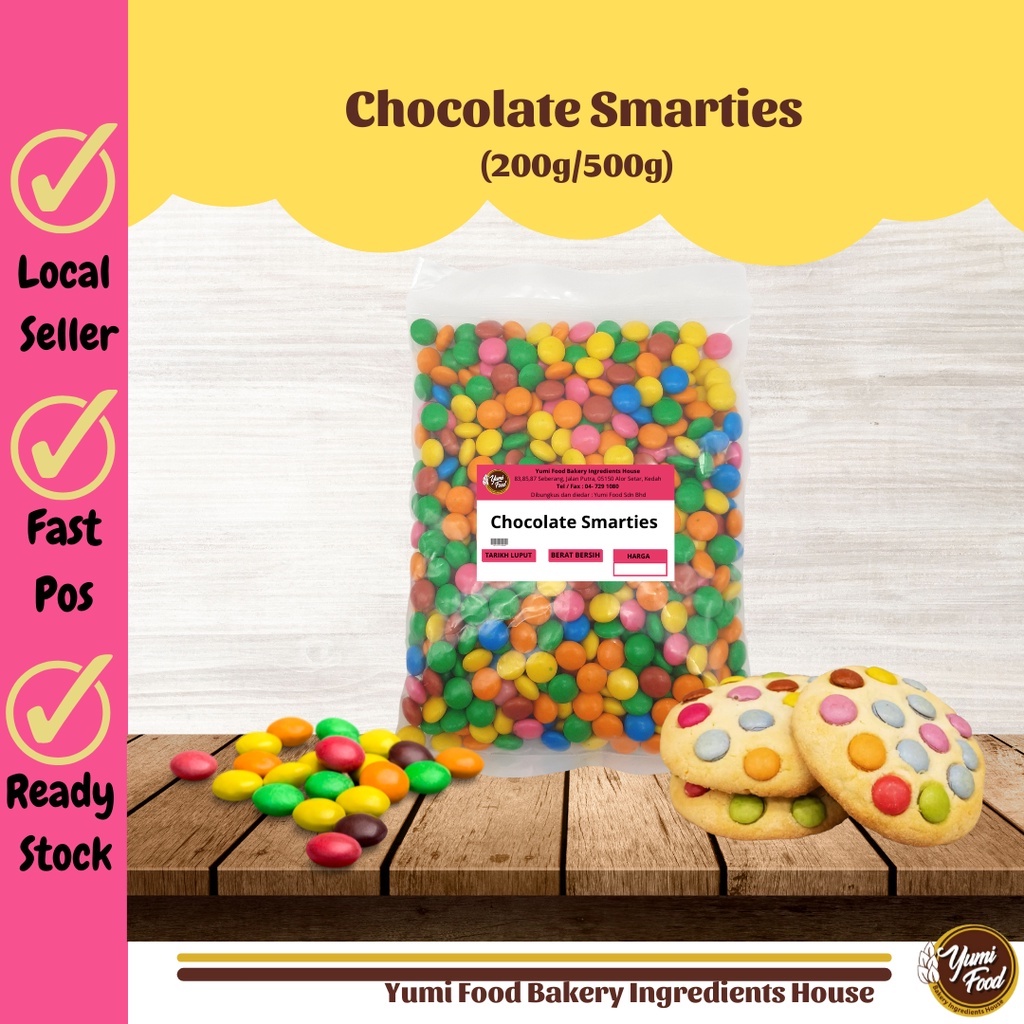 [READY STOCK] Chocolate Smarties / Coklat Smarties/ Choco Beans/200g ...