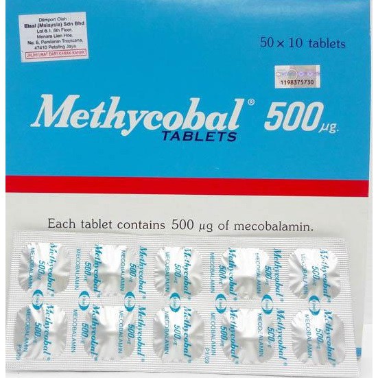 METHYCOBAL TAB 500MCG 10'S [VITAMIN B12 MECOBALAMIN] (EXP:09/2026 ...