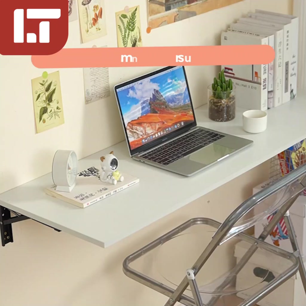Foldable Table Wall Table Meja Lipat Meja Belajar Floating wall shelf ...