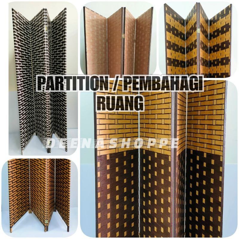 PENGHADANG/ PEMBAHAGI RUANG KULIT KAYU / WOODEN PARTITION / DIVIDER ...