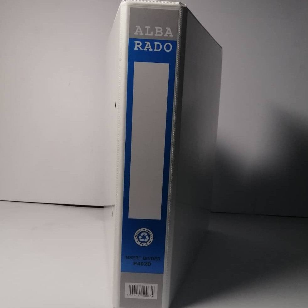 Alba Rado 40MM PVC 2D White Ring File A4/F4 Insert Binder P402D Fail ...