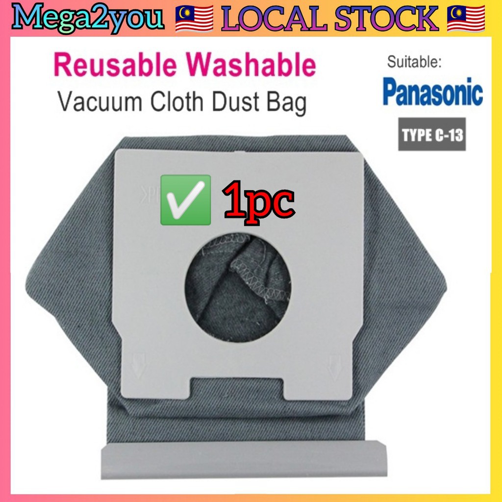 🇲🇾 Replacement for Panasonic Vacuum Cleaner Cloth Dust Bag Type C-13 ...