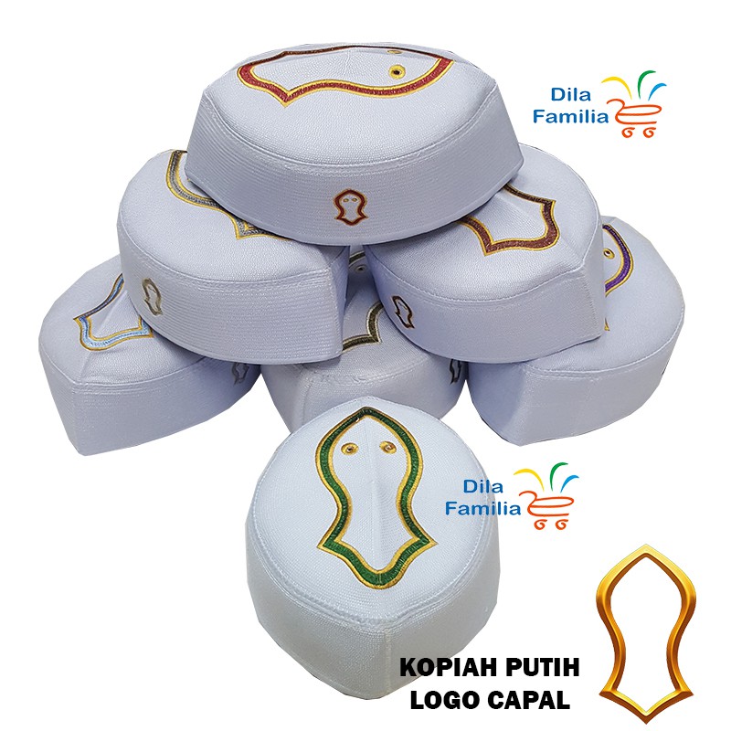 Kopiah Capal Nabi Logo Putih Tebal Dewasa Budak Lelaki Original Warna ...