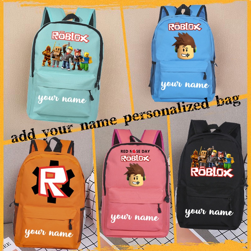 Personalized Custom Add Name Roblox Backpack Kids School Bag(pls Leave ...