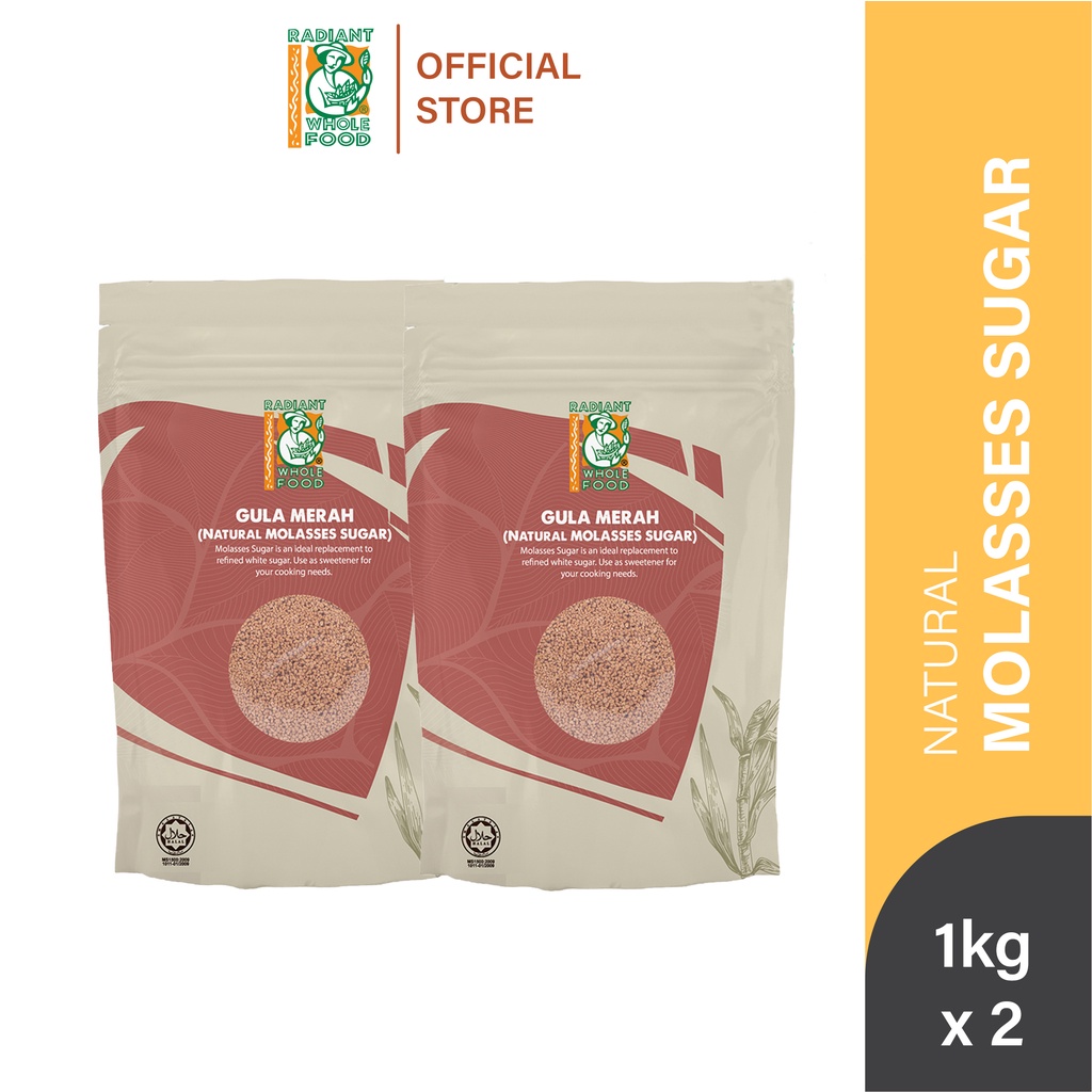 [Twin pack] Radiant Natural Molasses Sugar (1kg x 2 Packs) | Shopee Malaysia