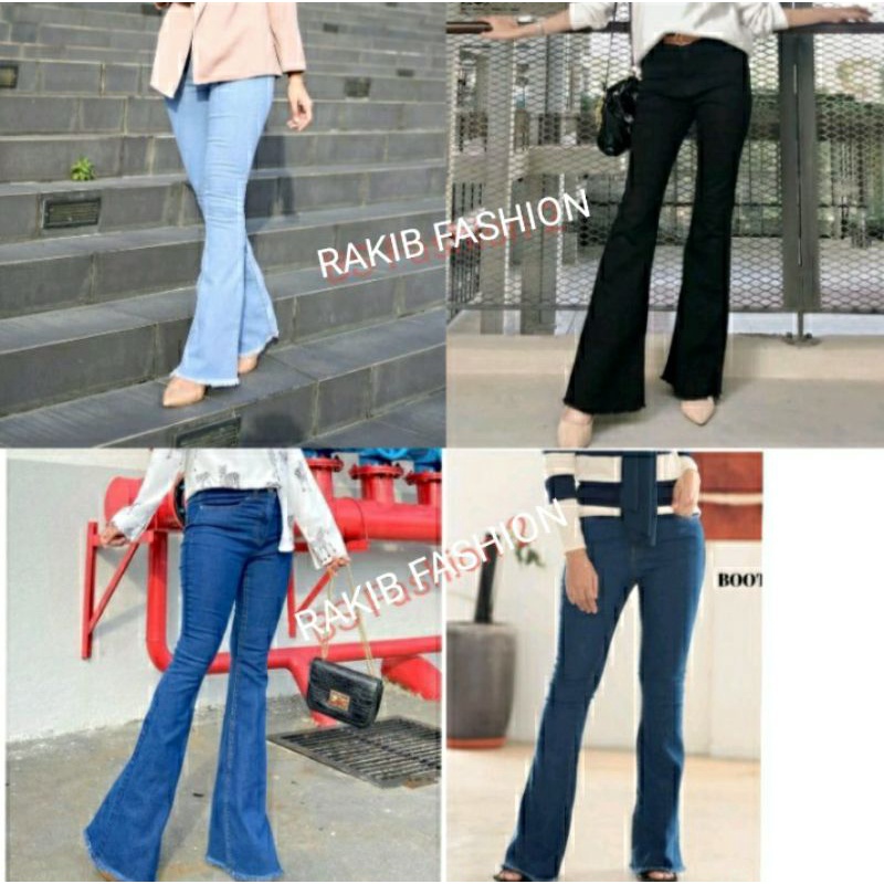 🔥🔥Women's Bootcut bawa blue blue seluar bootcut prempuan good quality ...