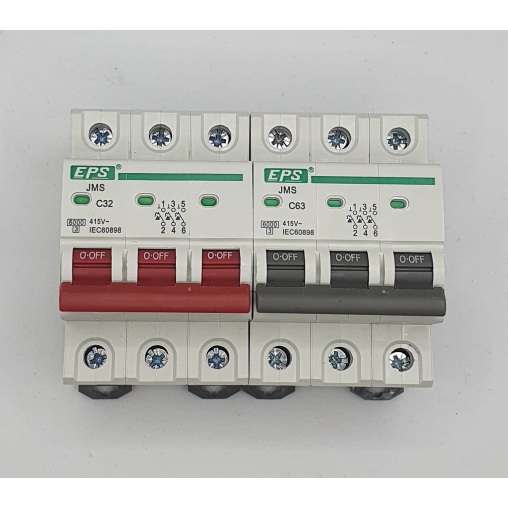 ORIGINAL EPS 3Pole MCB 32A AND 63A Miniature Circuit Breaker | Shopee ...