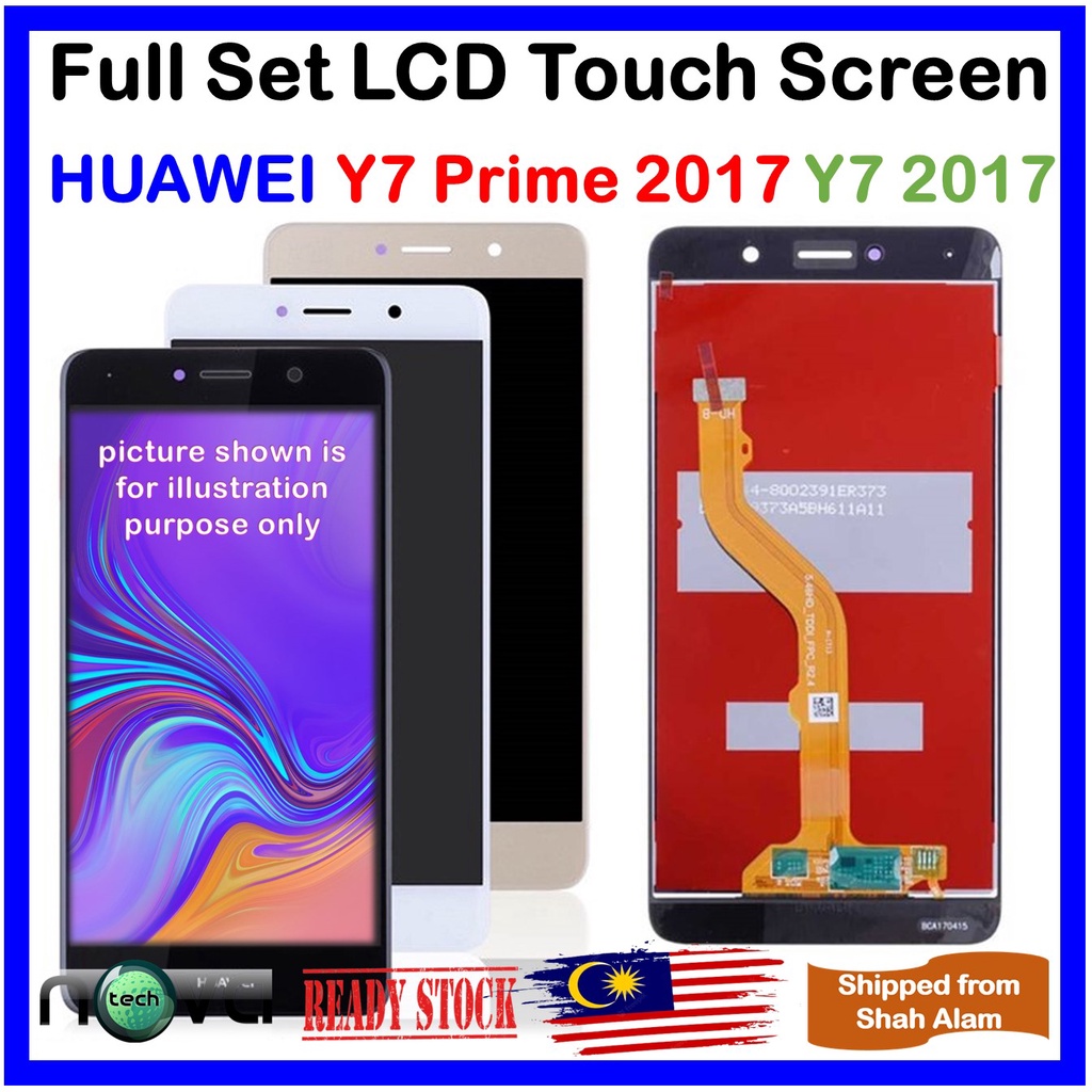ORlGlNAL NGS Brand Full Set LCD Touch Screen Fit For HUAWEI Y7 2017 / HUAWEI Y7 Prime 2017 with ...