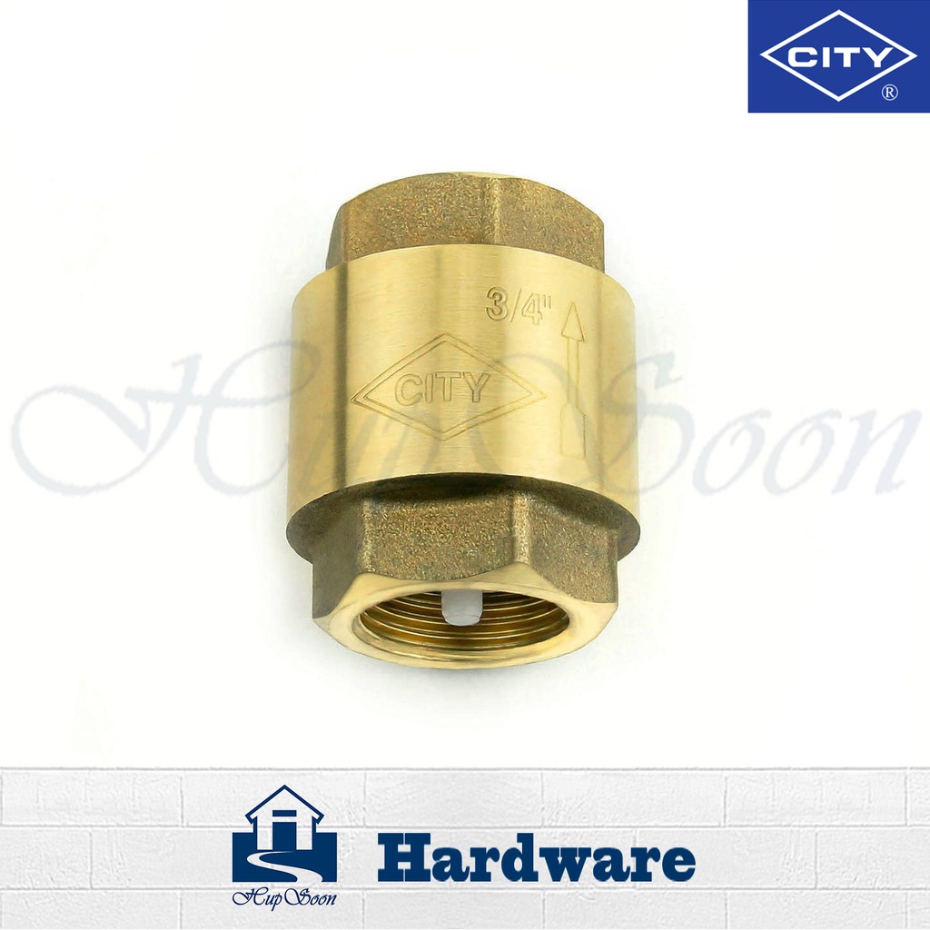 CITY Brass Check Valve Non Return Valve One Way Valve 1 2 15mm 3 4 20mm 1 25mm Shopee Malaysia