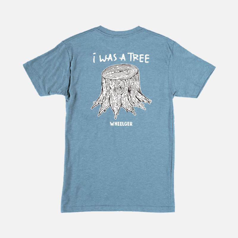 Wheelger I Was A Tree Tshirt - Blue (Mountain T-Shirt) | Shopee Malaysia