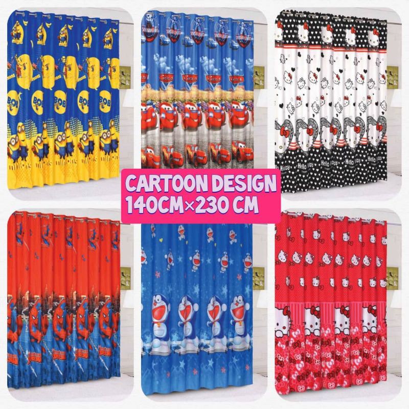 🔥Langsir Eyelet Pattern Kartun🔥 | Shopee Malaysia