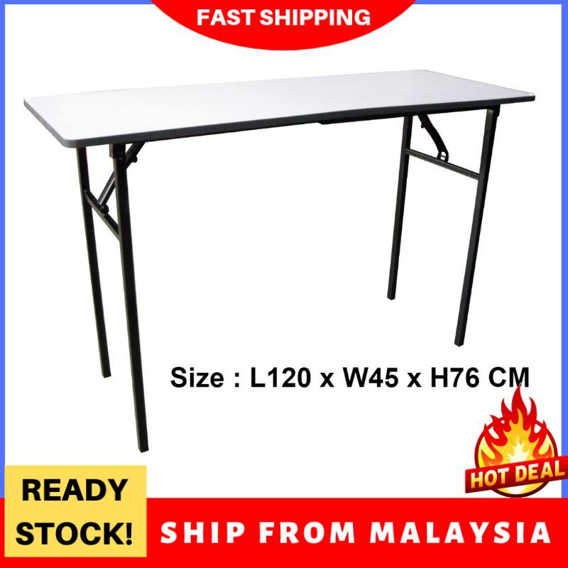🔥[READY STOCK]🔥Meja Lipat Putih Niaga Boleh Bawa Ke mana mana.Foldable ...