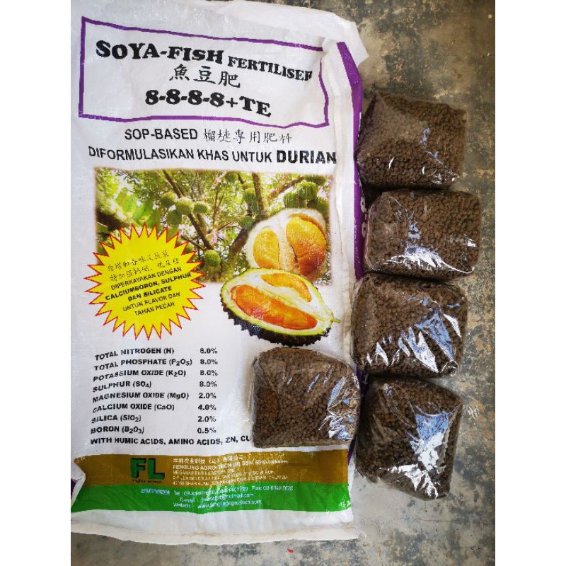 (REPACK) 5KG BAJA ORGANIK /ORGANIC FERTILIZER SOYA FISH 8/8/8/8 ...