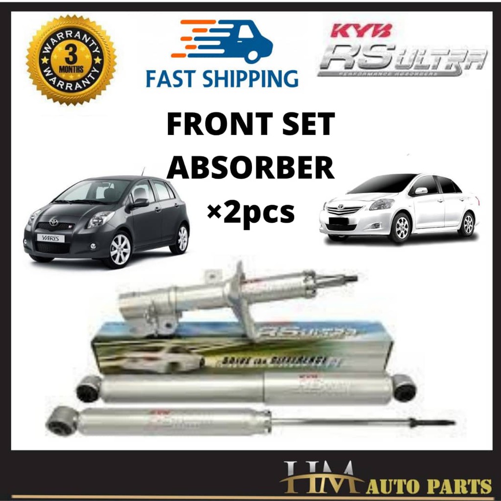 TOYOTA VIOS NCP93 & YARIS NCP91 (1SET 2PCS) FRONT SHOCK ABSORBER KAYABA ULTRA RS BRAND (HEAVY ...