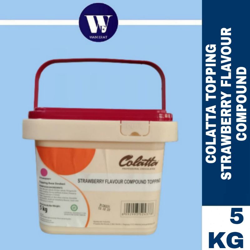 [5KG] COLATTA TOPPING STRAWBERRY FLAVOUR COMPOUND / DONUT TOPPING ...