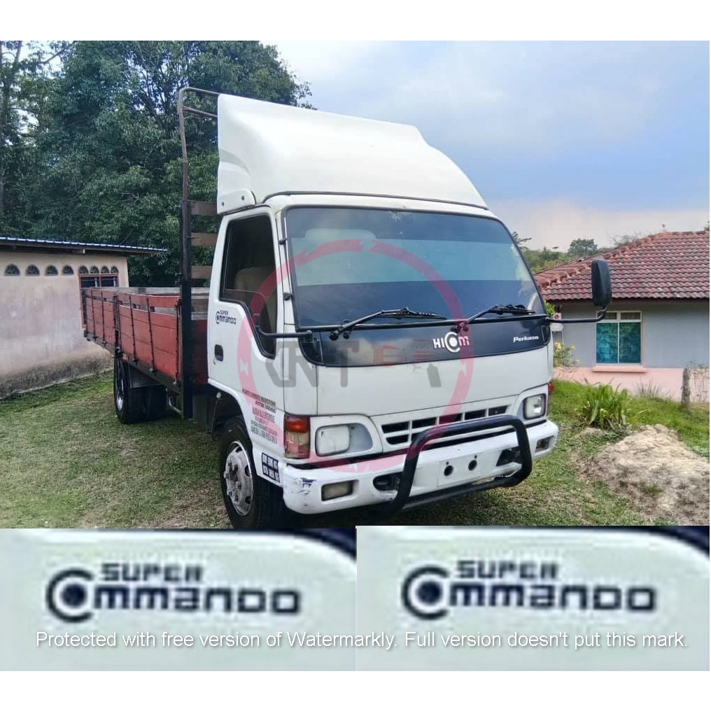 CFS454 2PCS Commando Isuzu Hicom Truck Logo Stiker Sticker Vinyl Decal ...