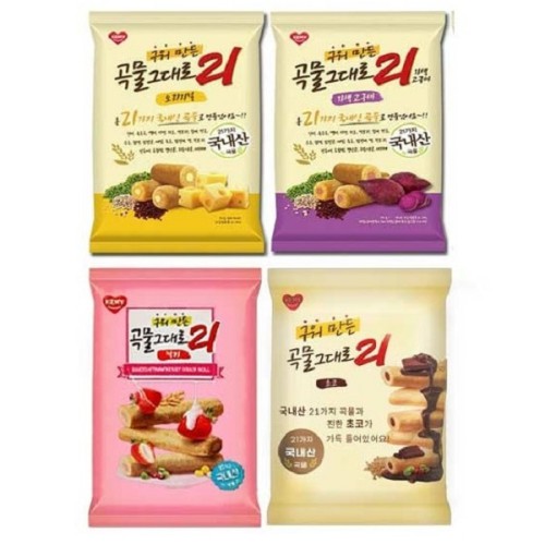 KEMY Korean Premium Baked 21 Grain Crispy Roll - Kids & Adult Snack ...