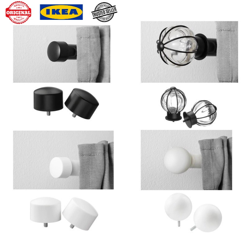 Penutup Langsir RAFFIG/ FINIALS VASENTLIG BLASFOR curtain rod RACKA ...
