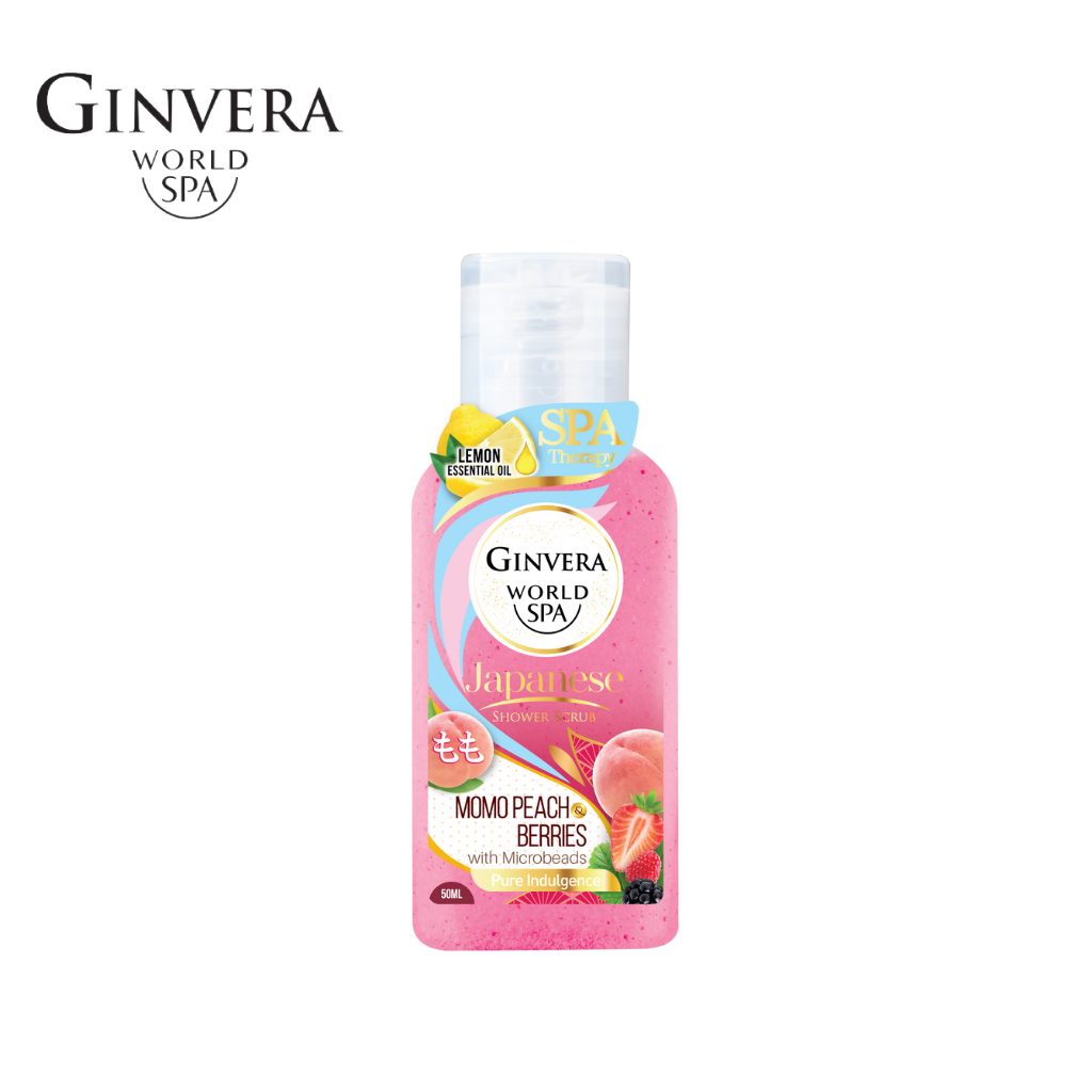 (GWP) Ginvera World Spa Japan Shower Scrub Momo Peach & Berries (50 ml ...