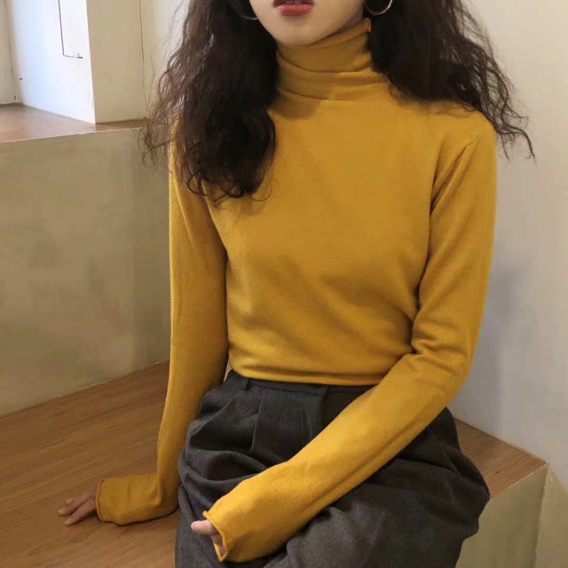 Thin turtleneck sweater (with real photo) | Shopee Malaysia