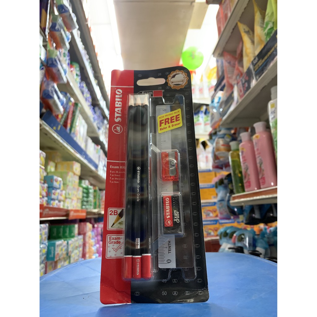 Stabilo Exam Kit Free Rule & Eraser (6PCS) | Shopee Malaysia