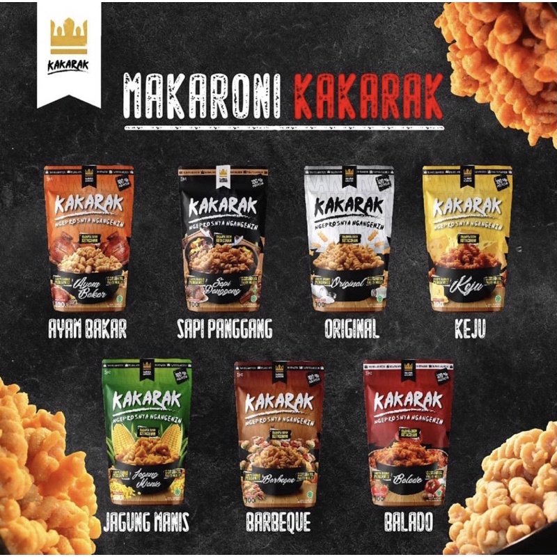 Indonesian Snacks Kakarak Makaroni All Variant (Snack Indonesia ...