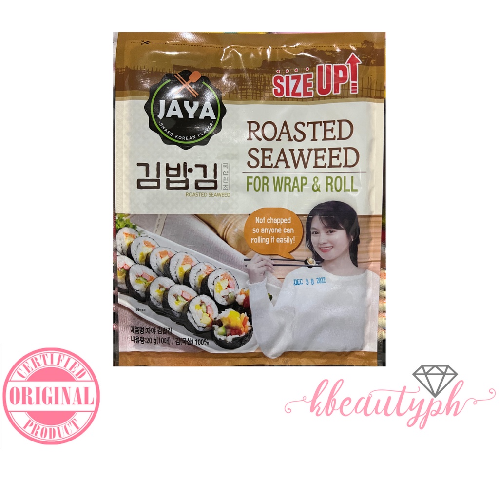 JAYA Roasted Seaweed For Wrap & Roll Kimbap Wrapper 20g (10 Sheets) | Shopee Malaysia