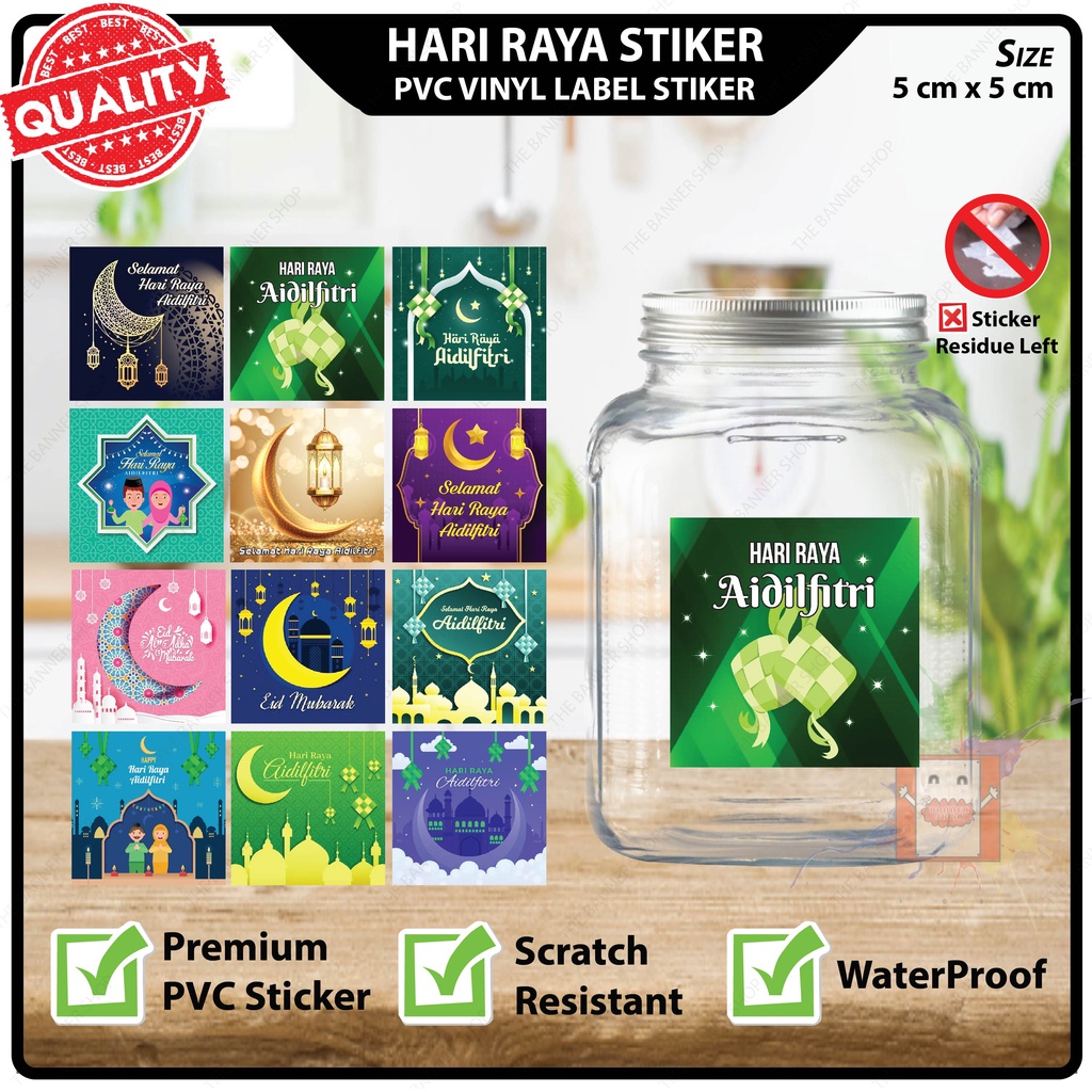 Hari Raya Stickers 50pcs , Waterproof Vinyl Sticker (Ready Stocks ...