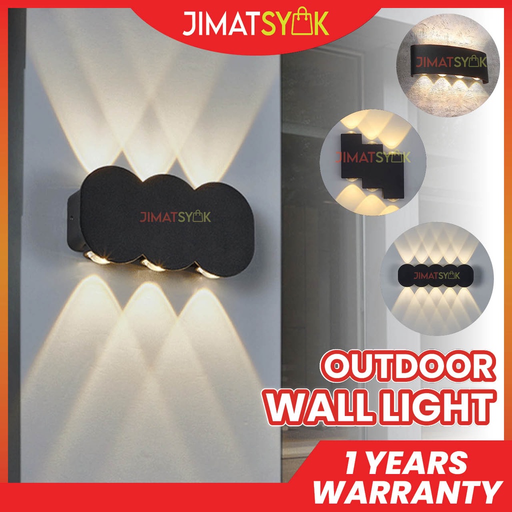 LED Outdoor Wall Light Modern Wall Lamp Lampu Dinding Lampu Luar Rumah ...