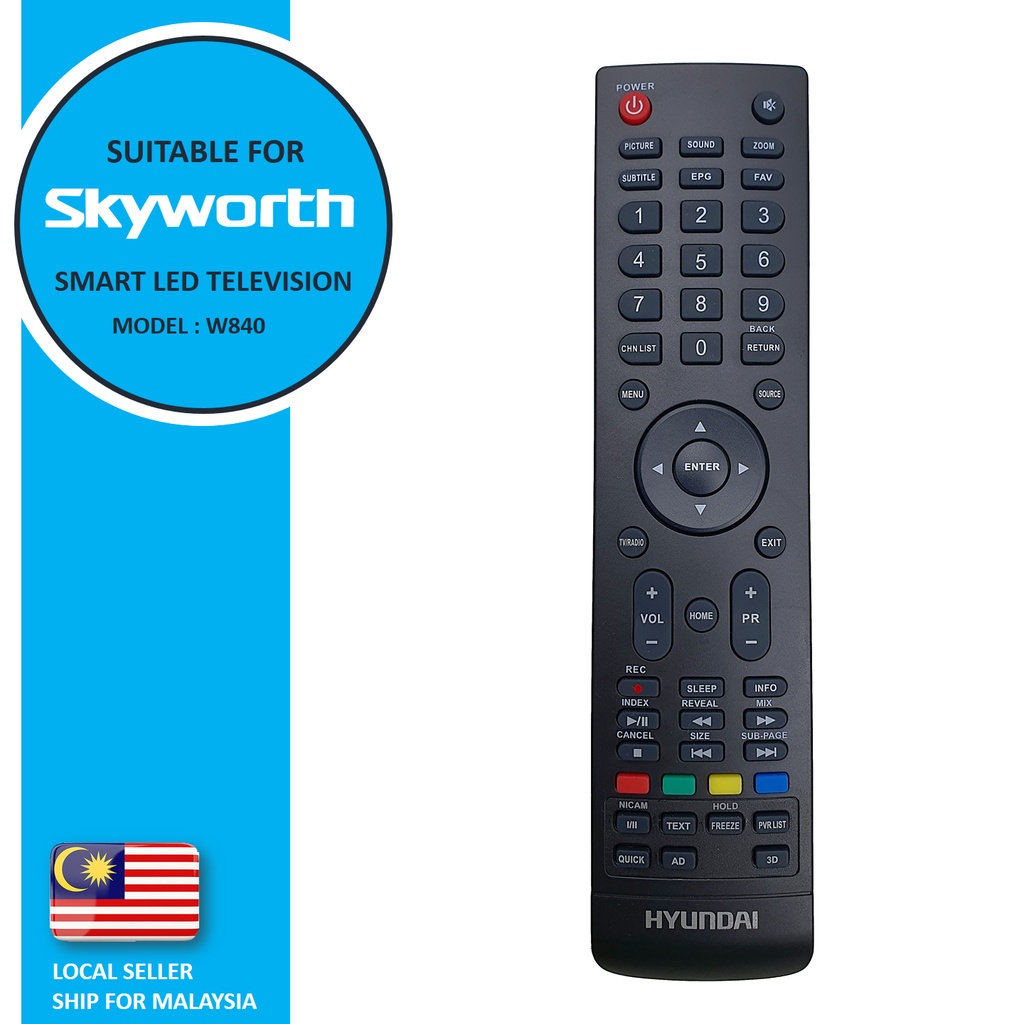 Skyworth Replacement For Skyworth Flat Panel LED TV Remote Control W840 | Shopee Malaysia
