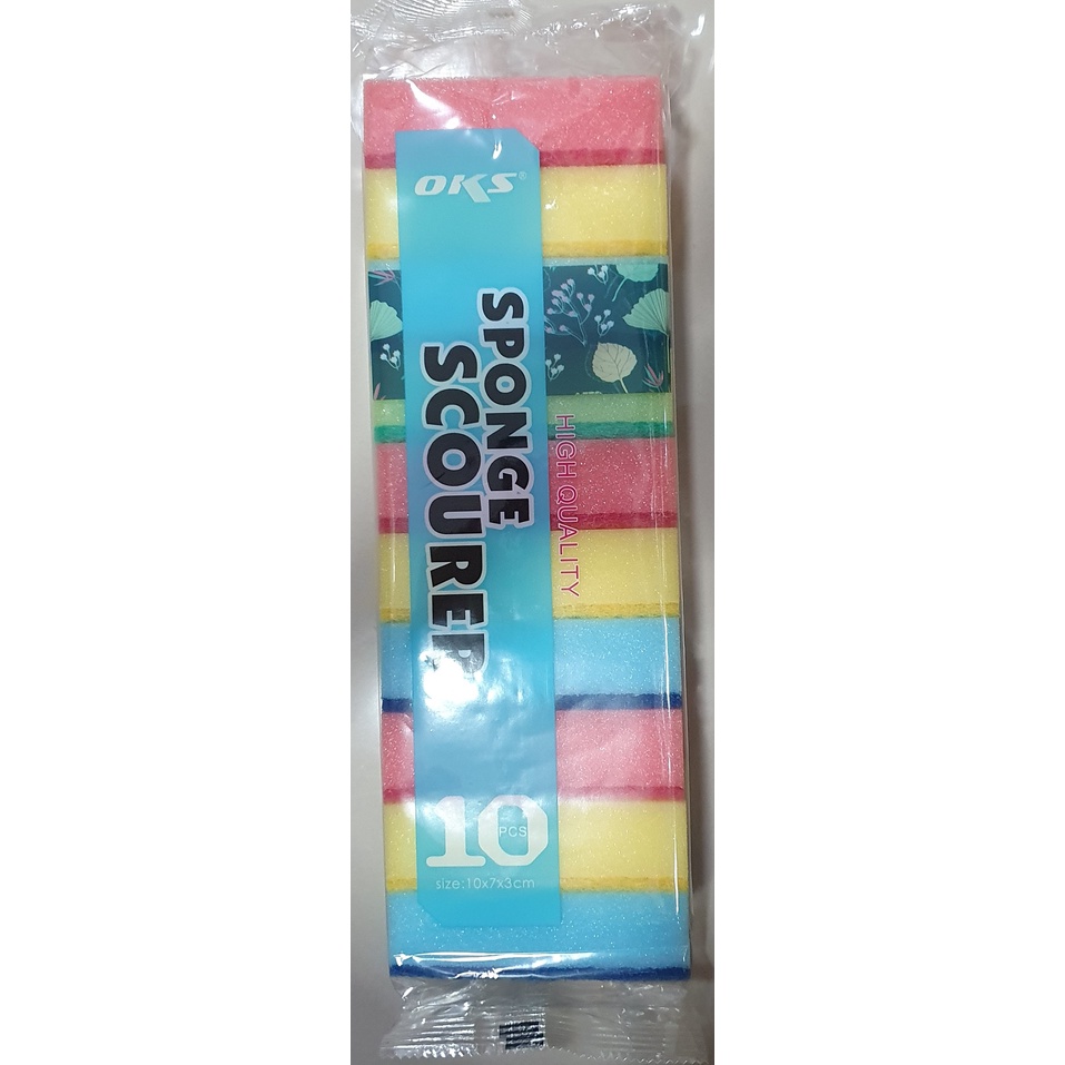 OKS Sponge Set 5/10 pcs - Heavy Duty Cleaning / Dishwashing Sponge ...