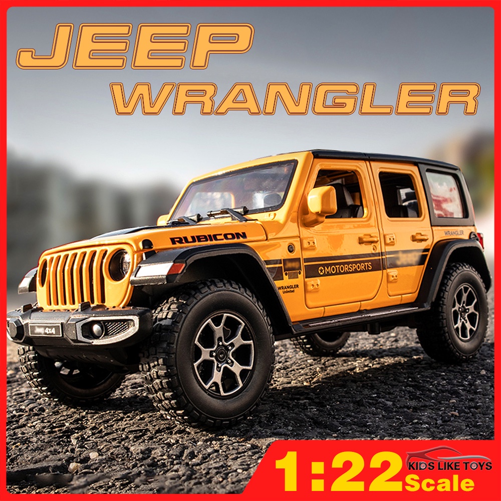 KLT 1:22 JEEP Wrangler Rubicon 4X4 Toy Car Model Metal Alloy Diecast ...