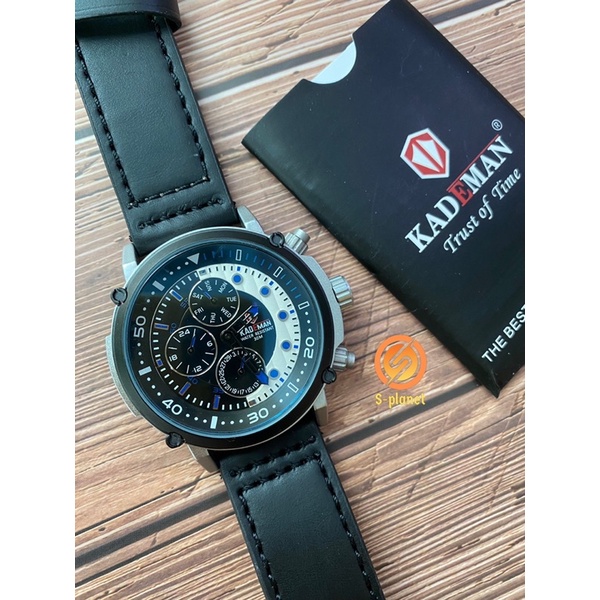 🇲🇾Ready stock🇲🇾 KADEMAN K6164 leather quartz and date watch water ...