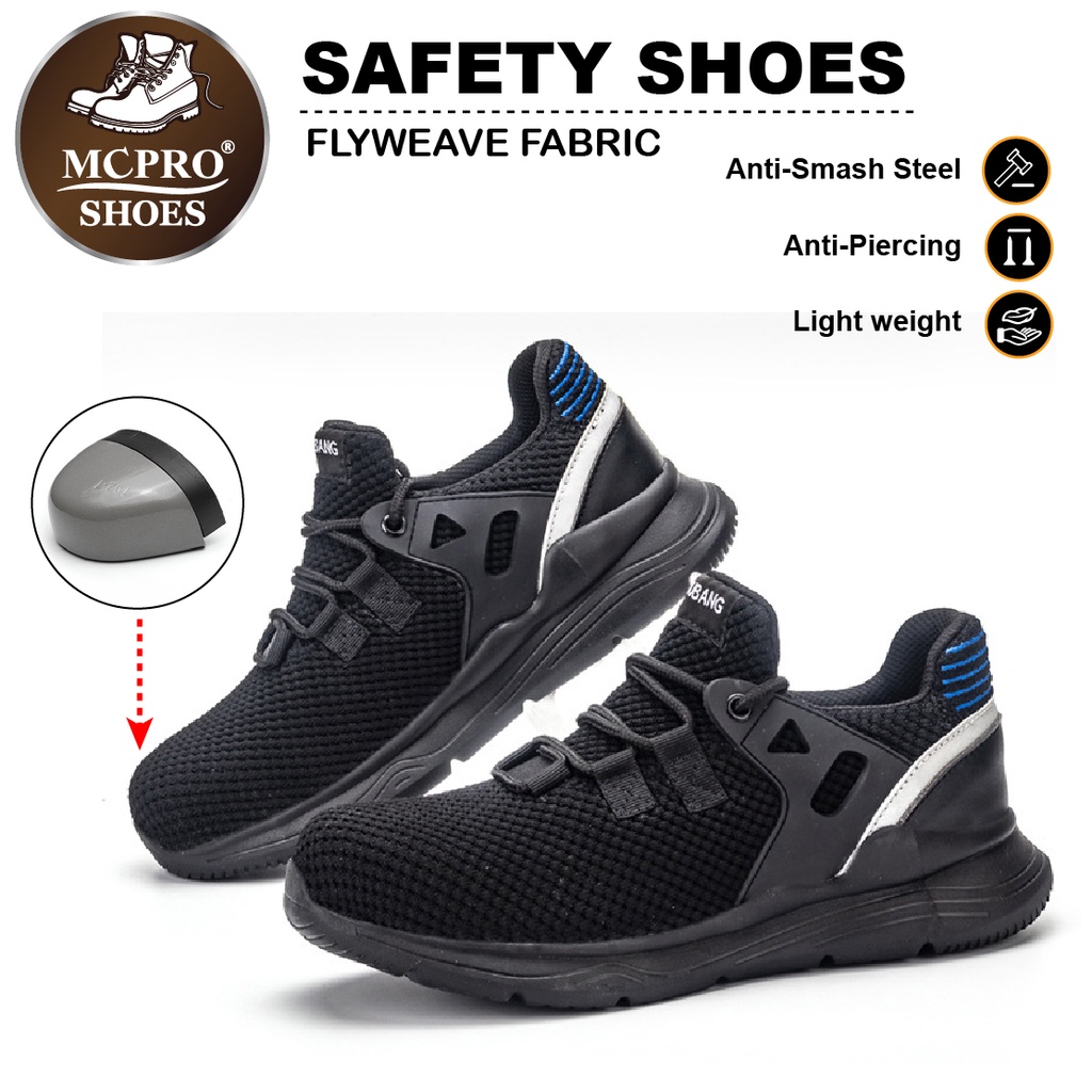 MCPRO SAFETY SHOES with Steel Toe Cap Mid Sole Medium Cut (Flyweave ...