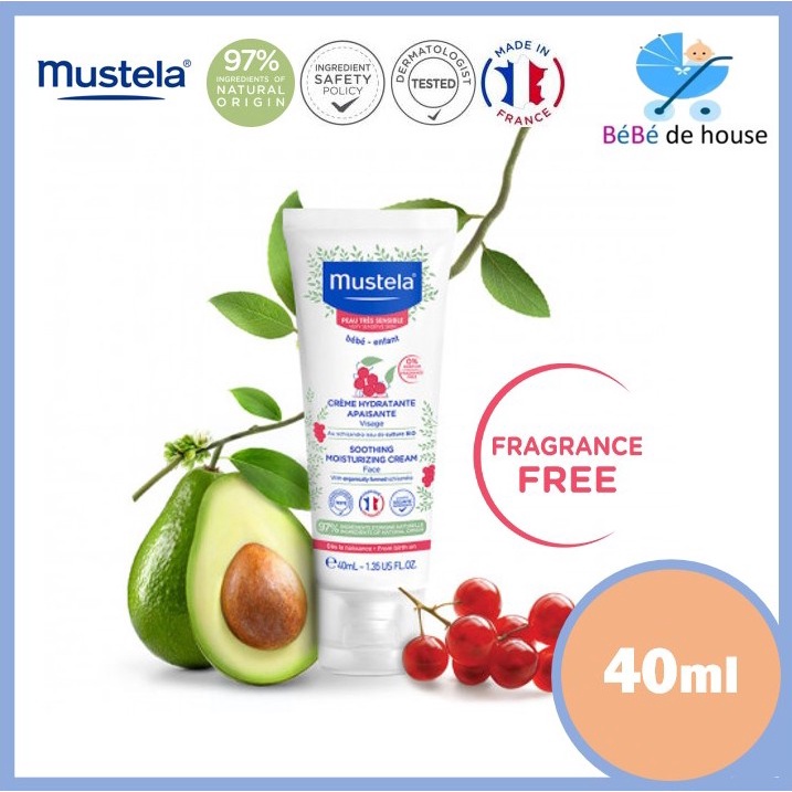 Mustela Very Sensitive Skin Soothing Moisturizing Cream 40ml | Shopee ...