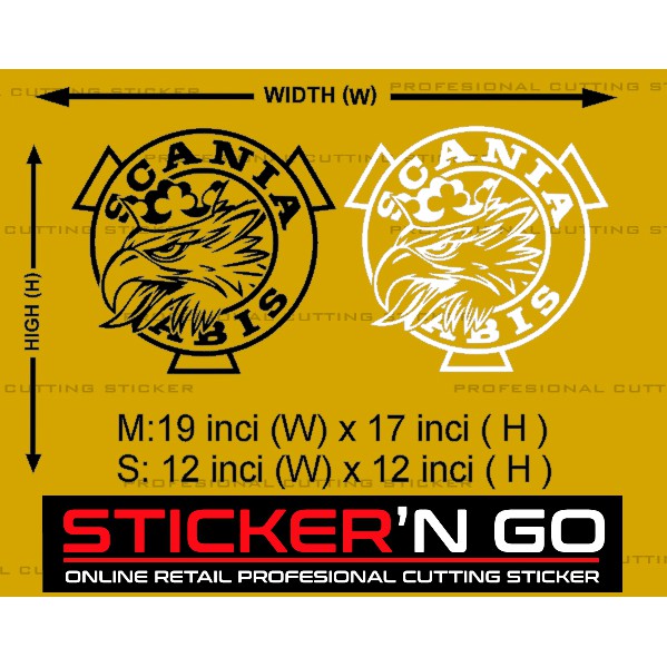 STICKER CUTTING CUSTOM SCANIA LOGO DESIGN | Shopee Malaysia