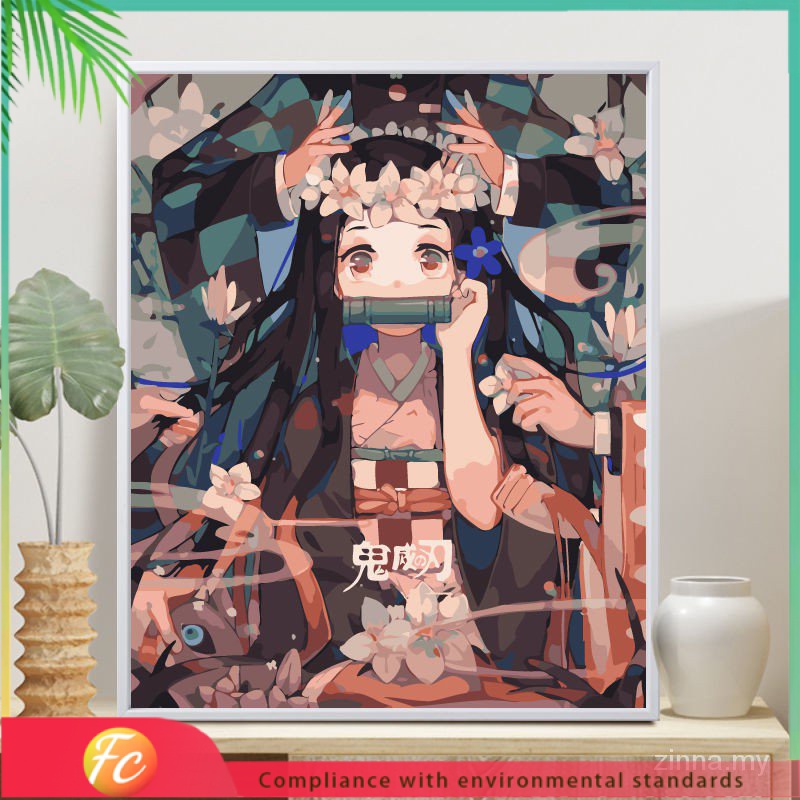 DIY Paint By Numbers Digital Painting Demon Slayer Tanjirou Nezuko ...