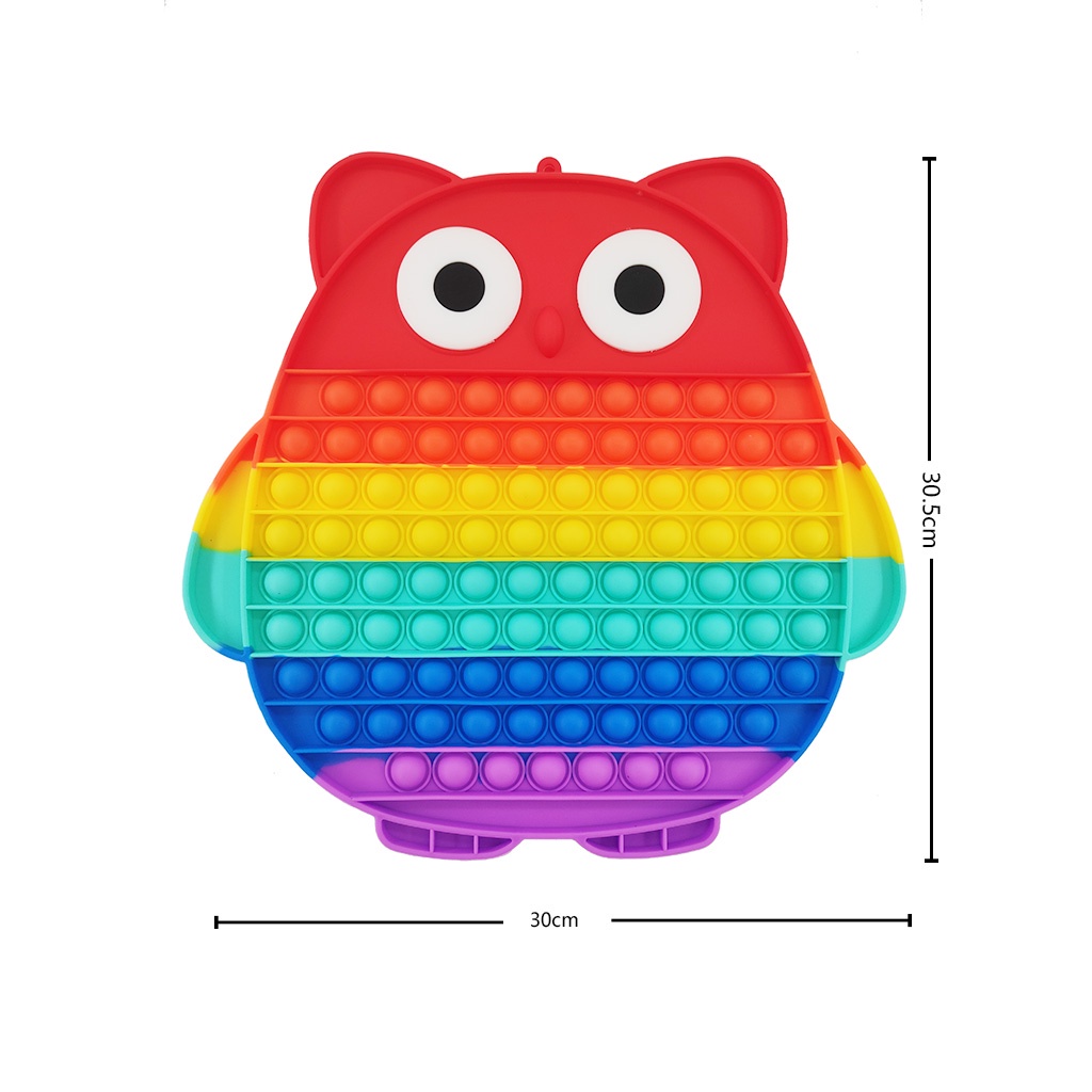 Jumbo Big Giant Pop It Owl Shape Pop Bubble Fidget Toy Animal Shaped ...
